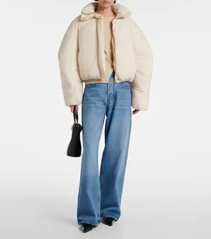 Jacquemus La Doudoune Courte Caraco Puffer Jacket - White