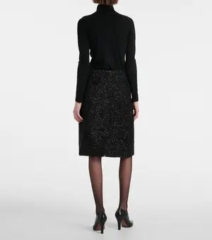 THE ROW Corinna Lamé Pencil Skirt