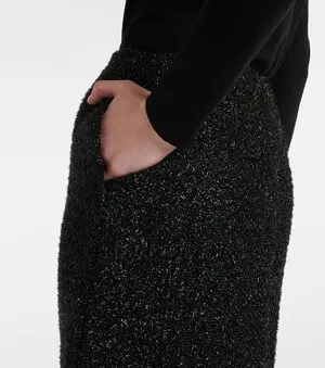 THE ROW Corinna Lamé Pencil Skirt