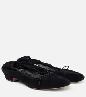 THE ROW Awar Suede Ballet Flats