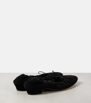 THE ROW Awar Suede Ballet Flats