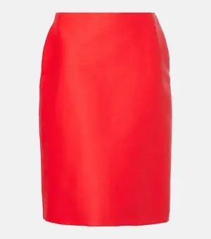 THE ROW Corinna Pencil Skirt - Red