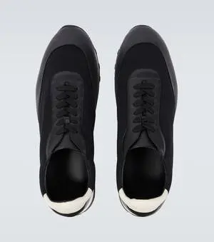 THE ROW Owen Leather-trimmed Sneakers