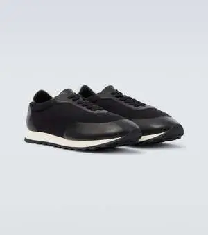 THE ROW Owen Leather-trimmed Sneakers