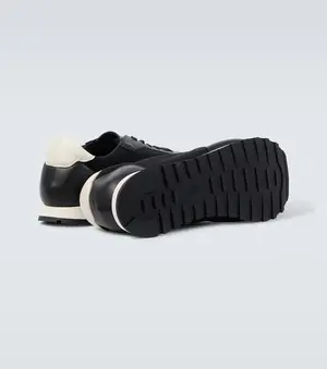THE ROW Owen Leather-trimmed Sneakers