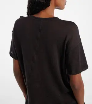 THE ROW Lila Cashmere Jersey Top - Brown