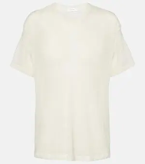 THE ROW Lila Cashmere Jersey Top - White