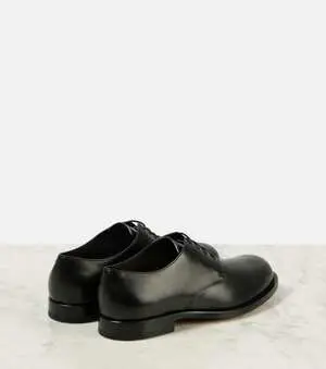 THE ROW Novus Leather Derby Shoes - Black