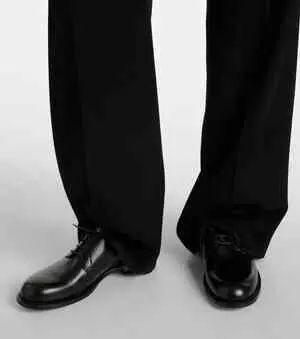 THE ROW Novus Leather Derby Shoes - Black