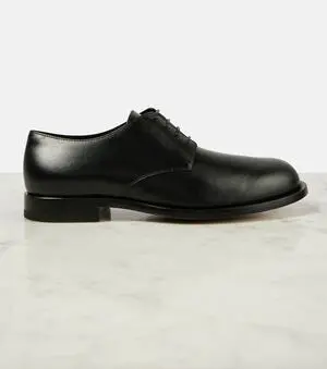 THE ROW Novus Leather Derby Shoes - Black