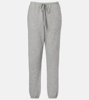 THE ROW Teo Cashmere And Cotton Sweatpants - Grey