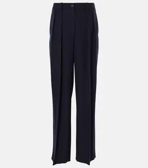 THE ROW Igor Wool Wide-leg Pants - Blue