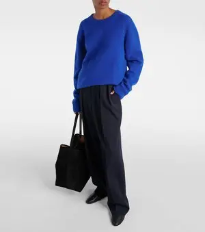 THE ROW Igor Wool Wide-leg Pants - Blue