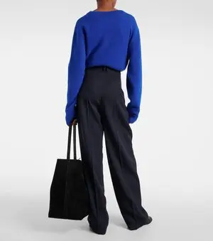 THE ROW Igor Wool Wide-leg Pants - Blue