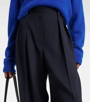 THE ROW Igor Wool Wide-leg Pants - Blue
