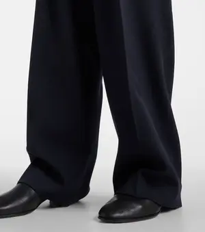THE ROW Igor Wool Wide-leg Pants - Blue