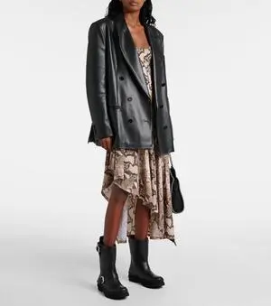Stella McCartney Trace Faux Leather Biker Boots - Black