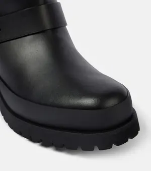 Stella McCartney Trace Faux Leather Biker Boots - Black