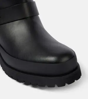 Stella McCartney Trace Faux Leather Biker Boots - Black