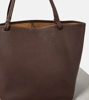 THE ROW Park Three Leather Tote Bag - Brown