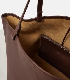 THE ROW Park Three Leather Tote Bag - Brown
