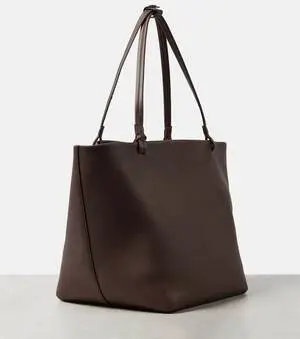 THE ROW Park Three Leather Tote Bag - Brown