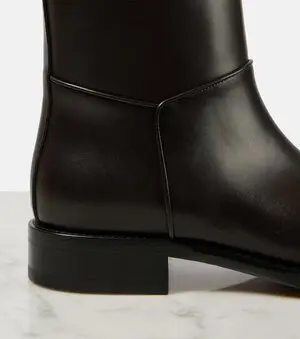 THE ROW Nobilis Leather Ankle Boots - Brown