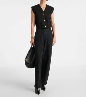 BLAZÉ MILANO Wool-blend Vest - Black