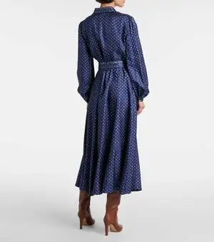 Ralph Lauren Polo Paisley Silk Midi Dress