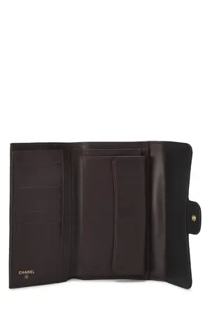 Chanel Caviar Classic Long Flap Wallet - Black