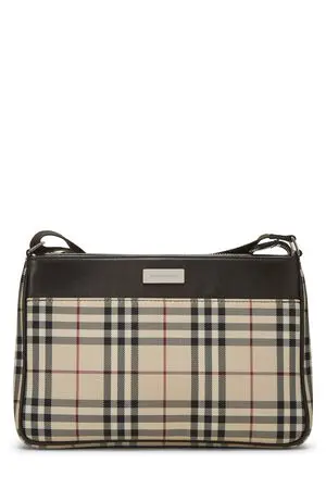 Burberry House Check Nylon Shoulder Bag - Beige