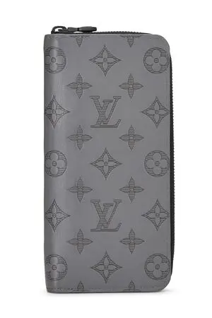 LOUIS VUITTON Monogram Shadow Zippy Vertical - Grey