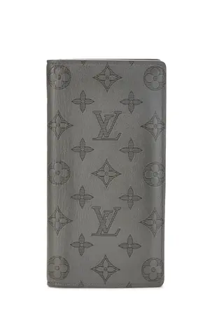 LOUIS VUITTON Monogram Shadow Brazza Wallet - Grey
