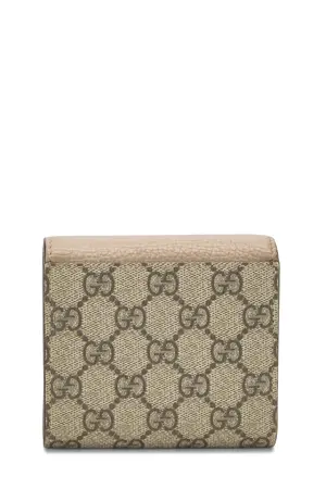 Gucci Gg Supreme Marmont Compact Wallet - Pink