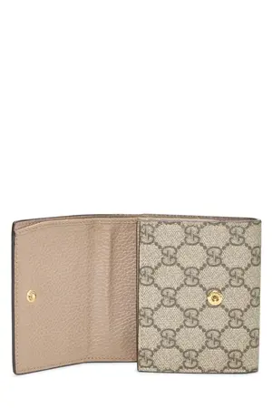 Gucci Gg Supreme Marmont Compact Wallet - Pink