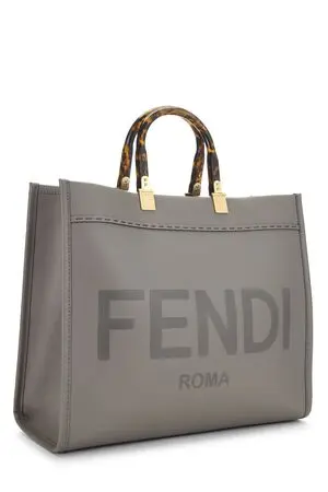 Fendi Calfskin Sunshine Shopper - Grey
