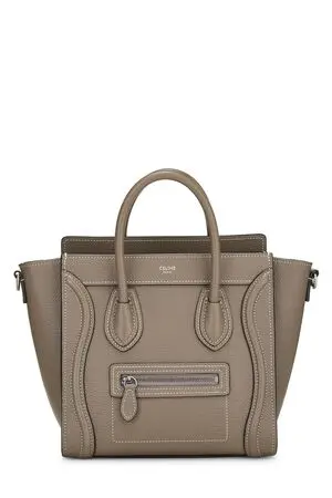 Celine Drummed Calfskin Leather Luggage - Grey