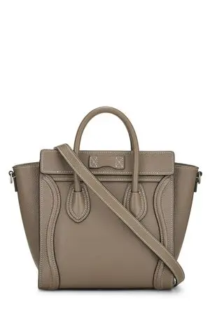 Celine Drummed Calfskin Leather Luggage - Grey