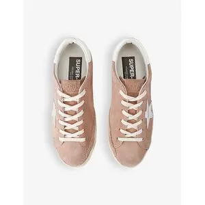 GOLDEN GOOSE Superstar 25737 Star-embroidered Suede Low-top Trainers - Pink Comb