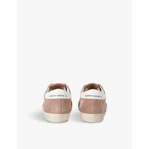 GOLDEN GOOSE Superstar 25737 Star-embroidered Suede Low-top Trainers - Pink Comb
