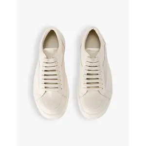 Rick Owens Contrast-stitch Leather Low-top Trainers
