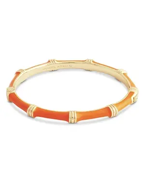 ANABEL ARAM Enamel Bamboo Bangle - Orange/gold