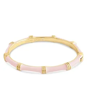 ANABEL ARAM Enamel Bamboo Bangle - Pink/gold