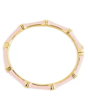 ANABEL ARAM Enamel Bamboo Bangle - Pink/gold
