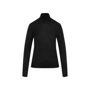 Saint Laurent Cassandre Wool Turtleneck Sweater Clothing - Black