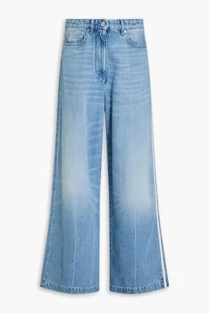 PETER DO High-rise Wide-leg Jeans - Mid Denim
