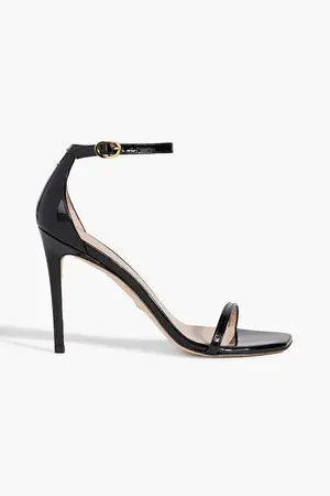STUART WEITZMAN Patent-leather Sandals - Black