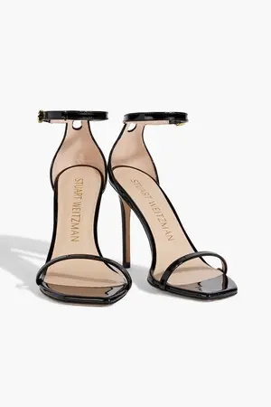 STUART WEITZMAN Patent-leather Sandals - Black