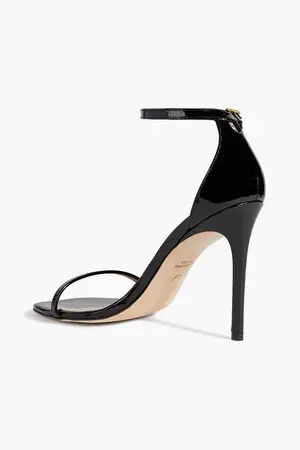 STUART WEITZMAN Patent-leather Sandals - Black