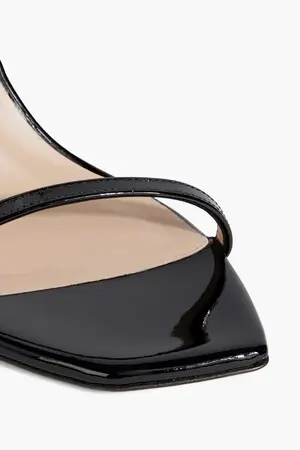 STUART WEITZMAN Patent-leather Sandals - Black